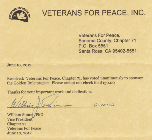 VFP Letters and Resolutions - VFP Golden Rule Project VFP Letters and Resolutions - VFP Golden Rule Project
